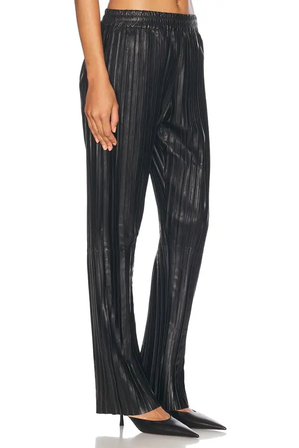 Helmut Lang Pleated Leather Pant