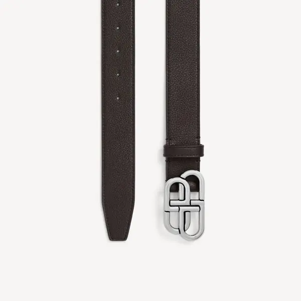Balenciaga Bb Large Leather Belt - Brown
