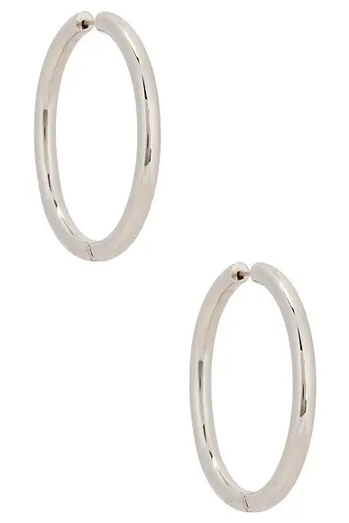 JENNIFER FISHER Lilly Hinged Baby Hoop Earrings - Silver