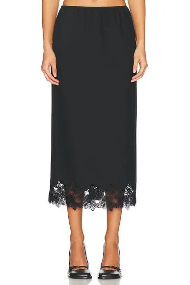 HELSA Suit Midi Skirt With Lace