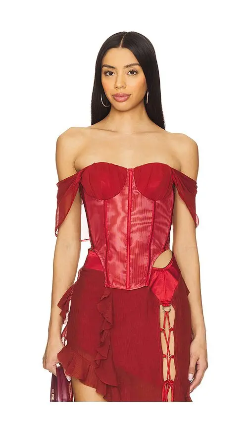 AMOR MIA Assassin Corset Top - Red
