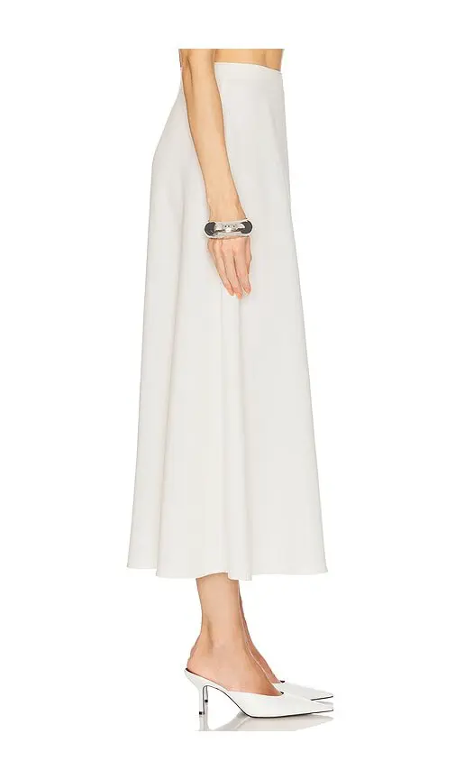 HELSA Heavy Crepe Midi Skirt - Ivory