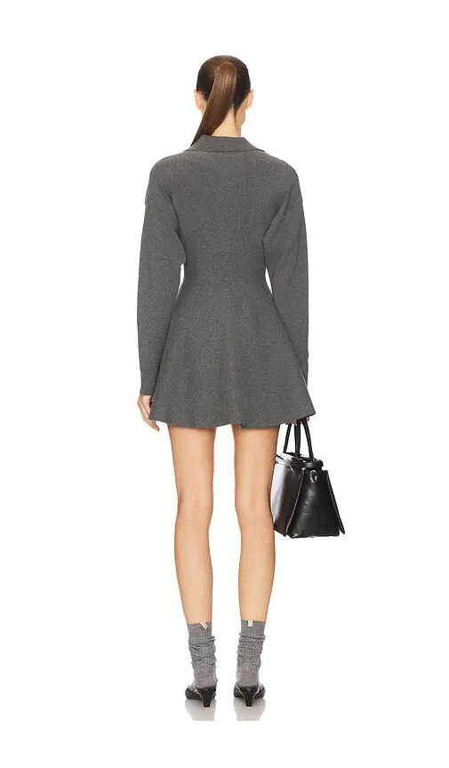 HELSA Saffron Mini Knit Dress - Grey