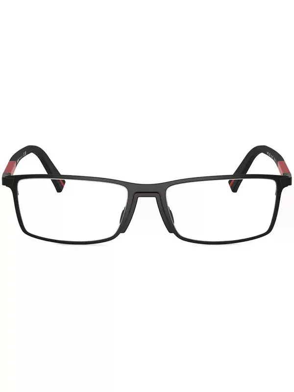 Prada Ps 53qv Rectangle-frame Glasses - Black