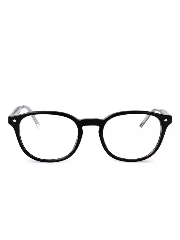 Giorgio Armani Round Frame Glasses - Black