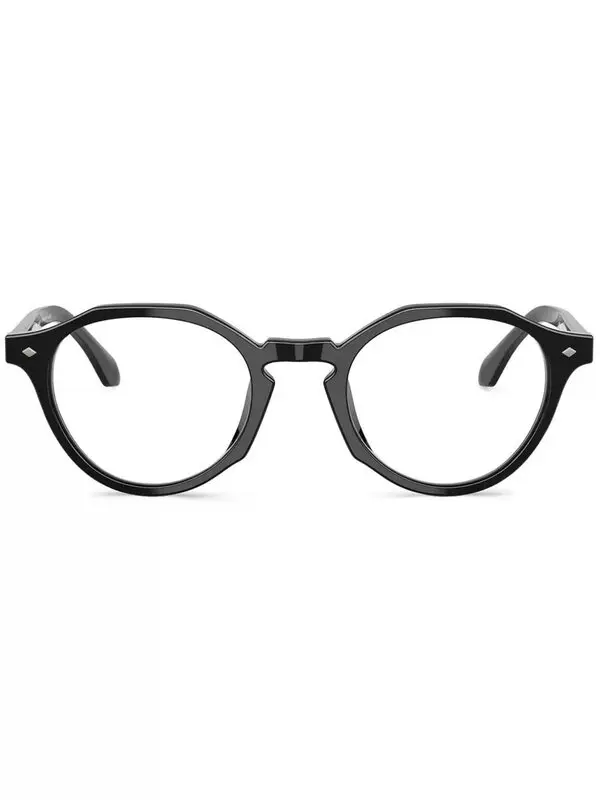 Giorgio Armani Round Frame Eyeglasses - Black