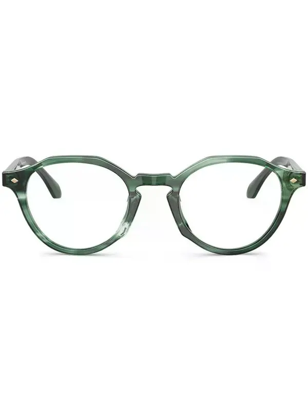 Giorgio Armani Round Frame Glasses - Green