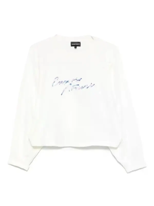 Emporio Armani Logo-embroidered Sweatshirt - White