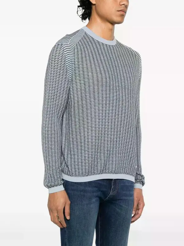 Emporio Armani Textured Sweater - Blue