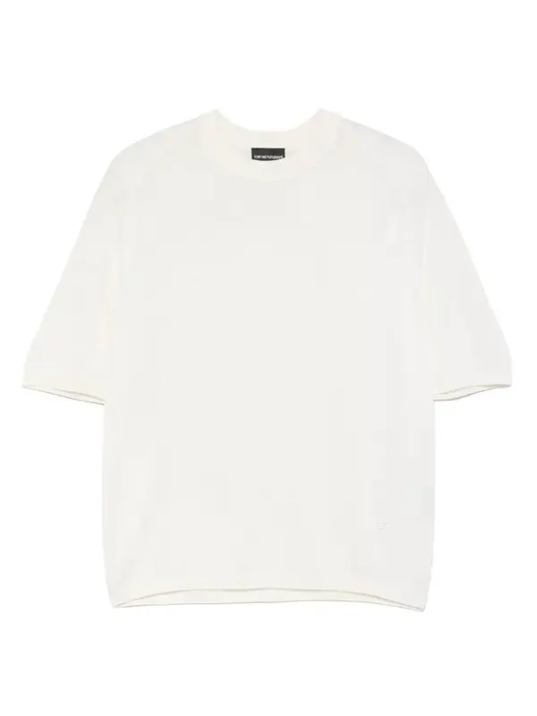 Emporio Armani Fine-knit T-shirt - Neutrals