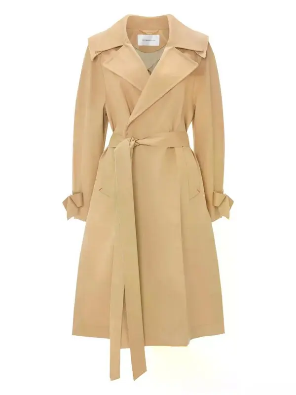 Victoria Beckham Raglan Belted Trench Coat - Neutrals