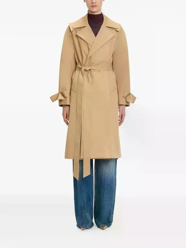 Victoria Beckham Raglan Belted Trench Coat - Neutrals