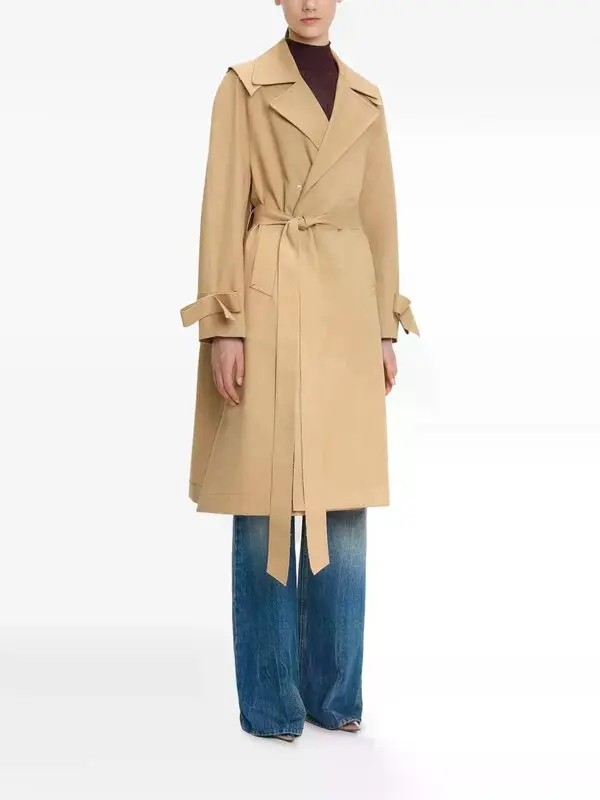 Victoria Beckham Raglan Belted Trench Coat - Neutrals