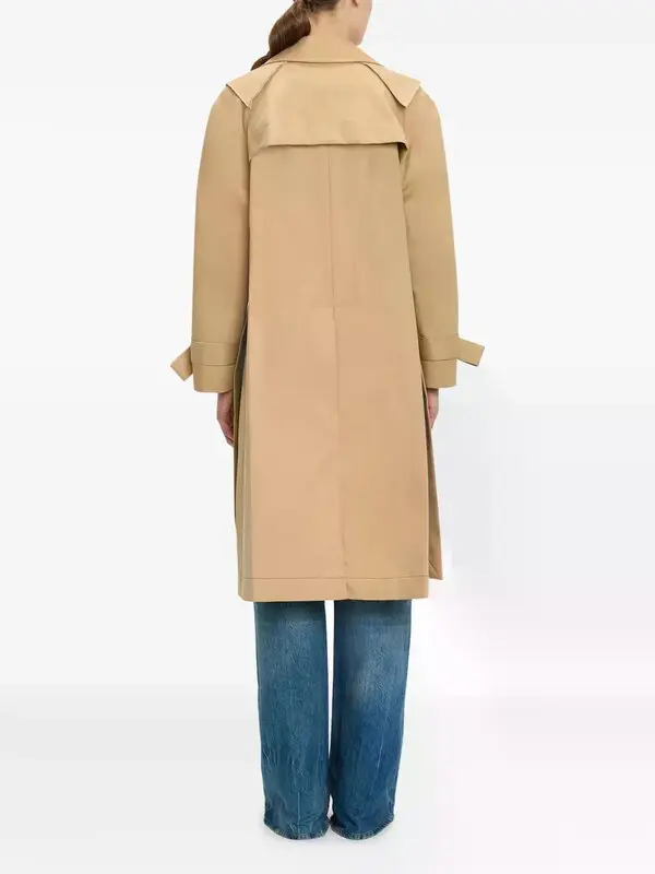 Victoria Beckham Raglan Belted Trench Coat - Neutrals