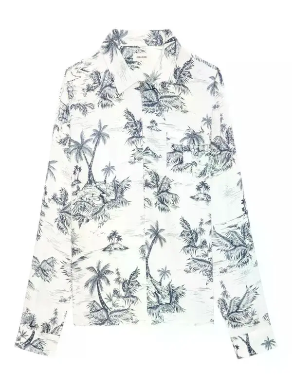 Zadig&Voltaire Suzy Palm-print Shirt