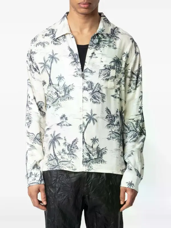 Zadig&Voltaire Suzy Palm-print Shirt
