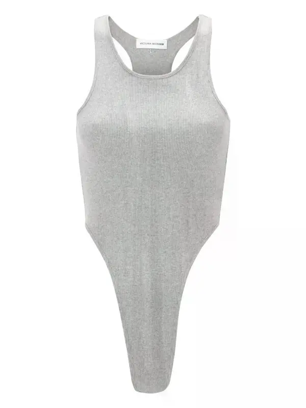 Victoria Beckham High Leg-cut Bodysuit - Grey