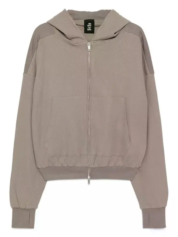 THOM KROM Waffle-effect Zip-up Hoodie