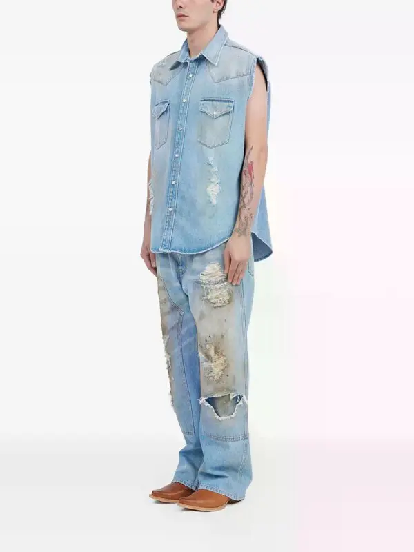 MAISON MARGIELA Sleeveless Denim Shirt