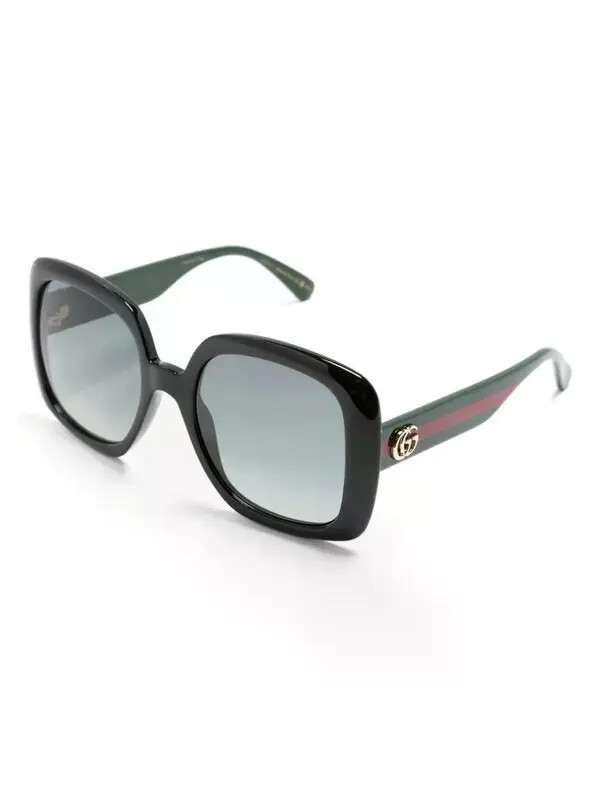 Gucci Web-stripe Square-frame Sunglasses