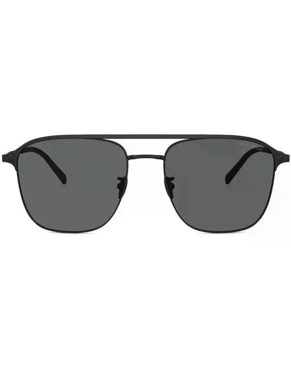 Giorgio Armani Logo-print Sunglasses - Black