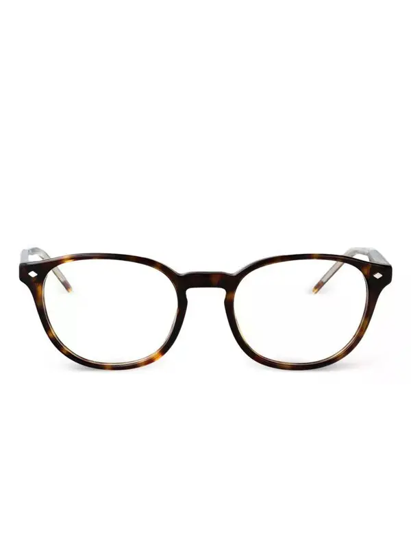 Giorgio Armani Pantos Frame Eyeglasses - Brown