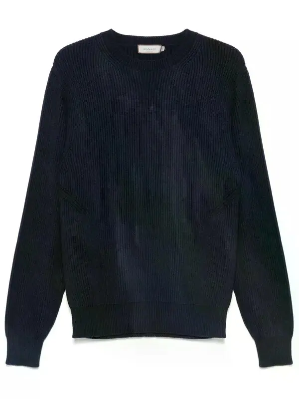 Canali Ribbed-knit Sweater - Blue