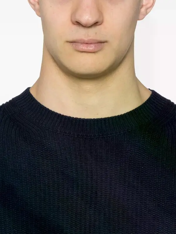 Canali Ribbed-knit Sweater - Blue