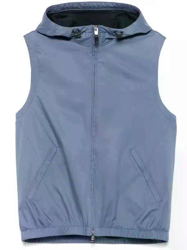Canali Hooded Gilet - Blue