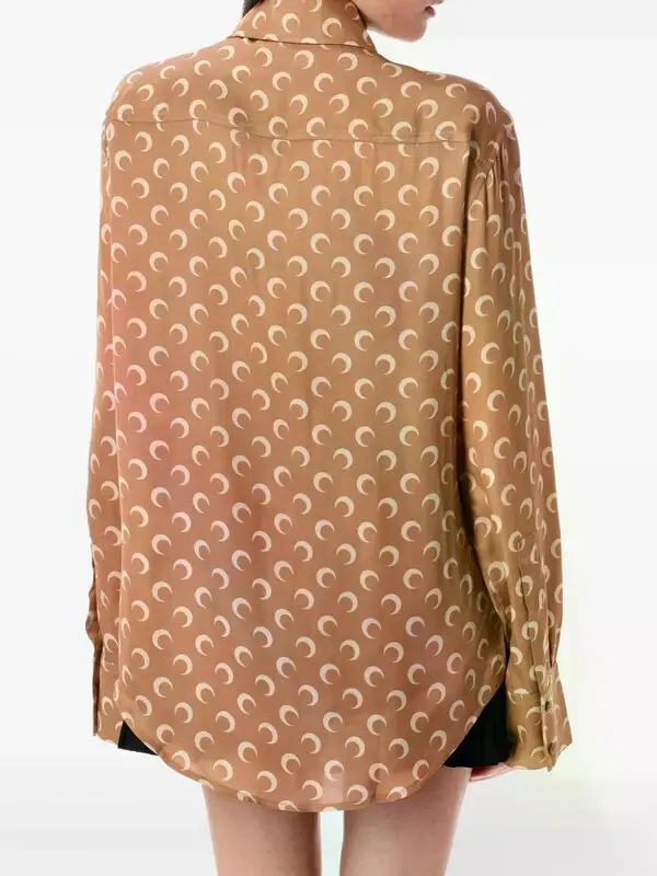 MARINE SERRE Crescent Moon-print Shirt
