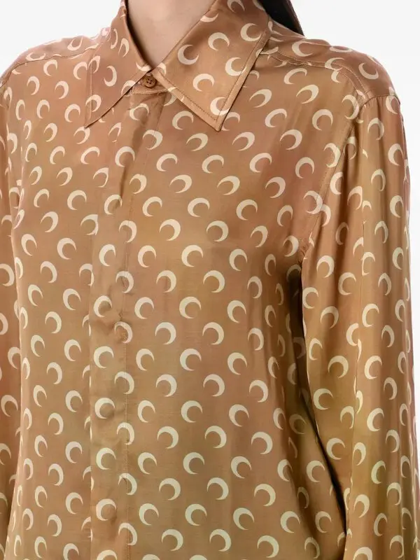 MARINE SERRE Crescent Moon-print Shirt
