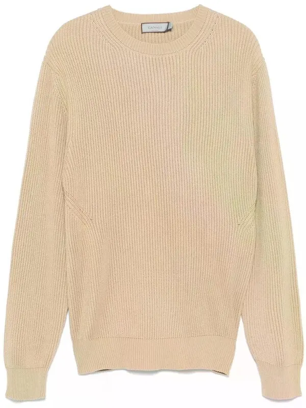 Canali Ribbed-knit Sweater - Brown