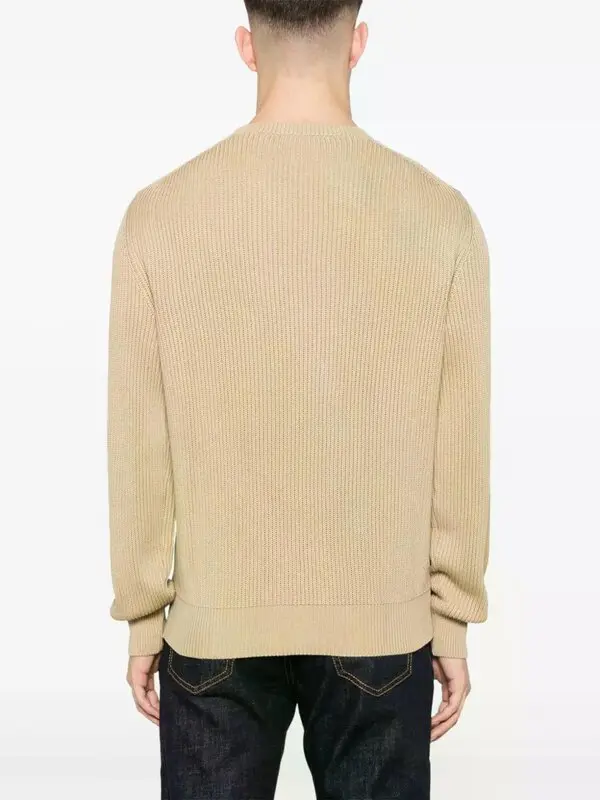 Canali Ribbed-knit Sweater - Brown
