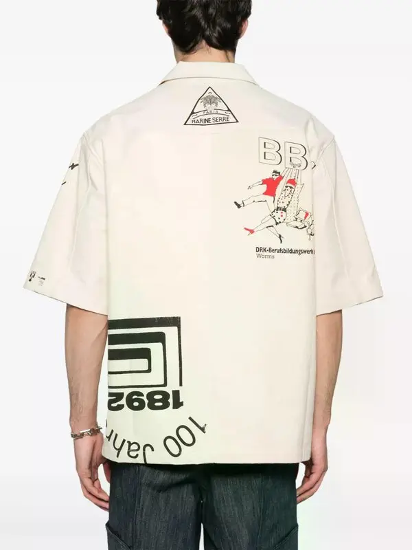 MARINE SERRE Regenerated Tote Bags Bowling Shirt