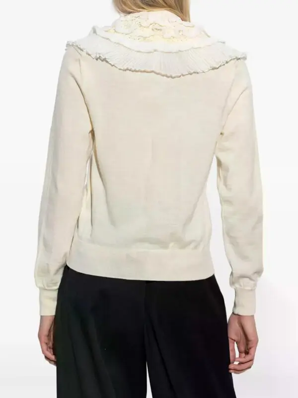 Comme Des Garçons Wool Cardigan With Detachable Collar