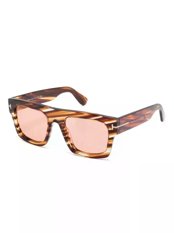 TOM FORD Square Frame Sunglasses - Brown