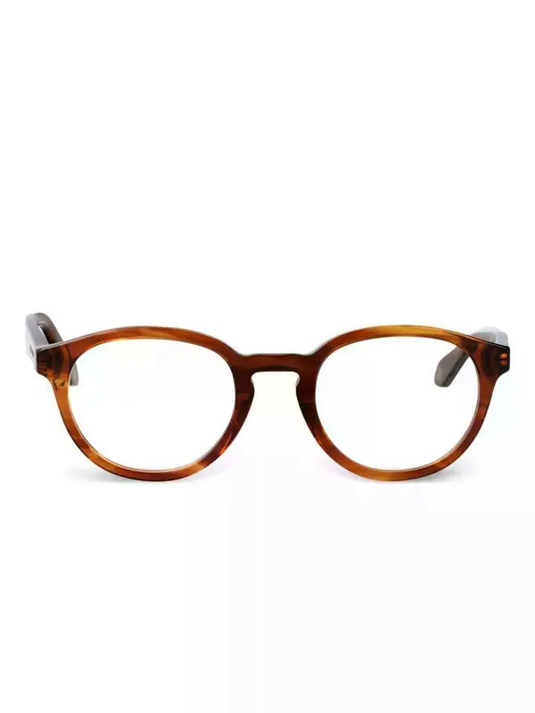 Giorgio Armani Round Frame Eyeglasses - Brown