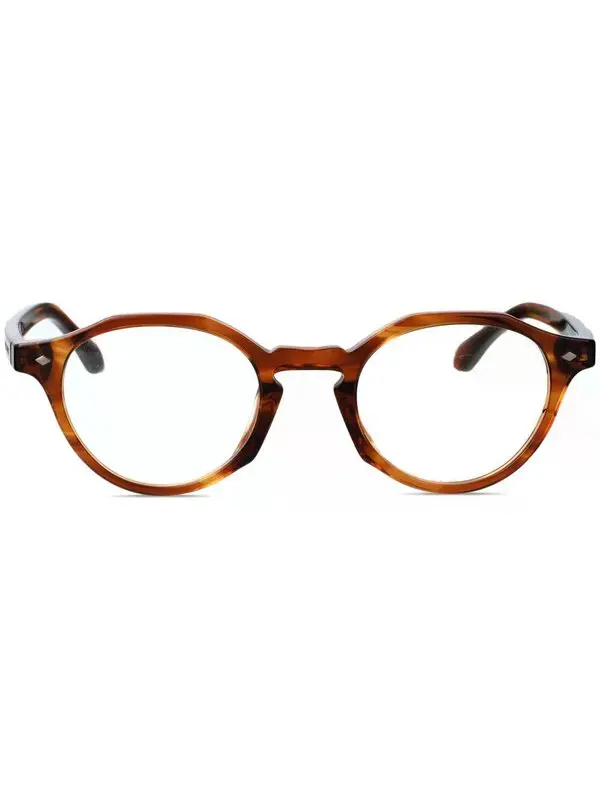 Giorgio Armani Round-frame Glasses - Brown