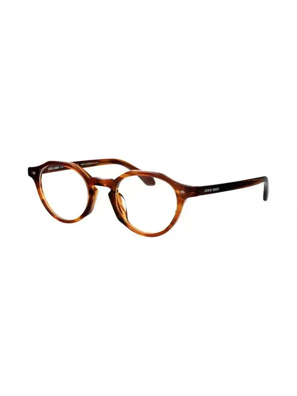 Giorgio Armani Round-frame Glasses - Brown