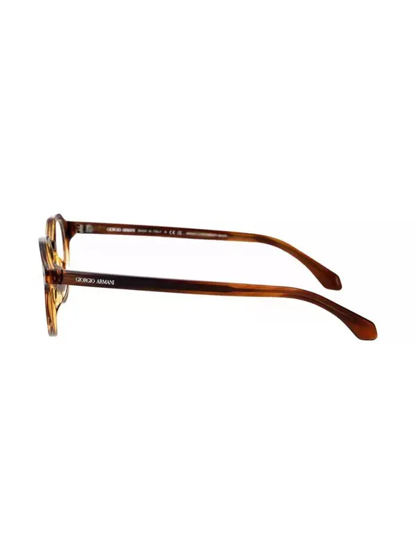 Giorgio Armani Round-frame Glasses - Brown