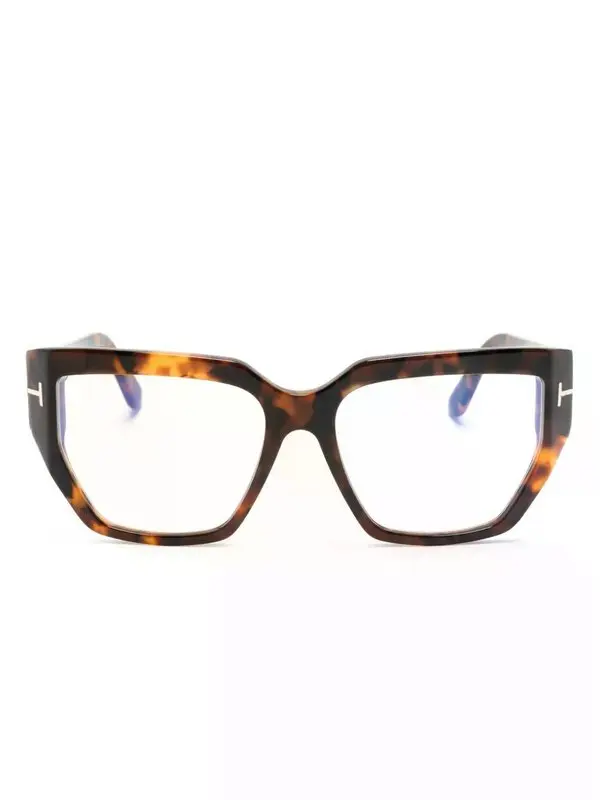 TOM FORD Geometric-frame Glasses - Brown