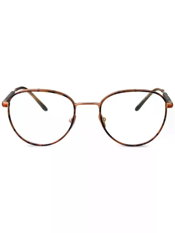 Giorgio Armani Round-frame Glasses - Brown