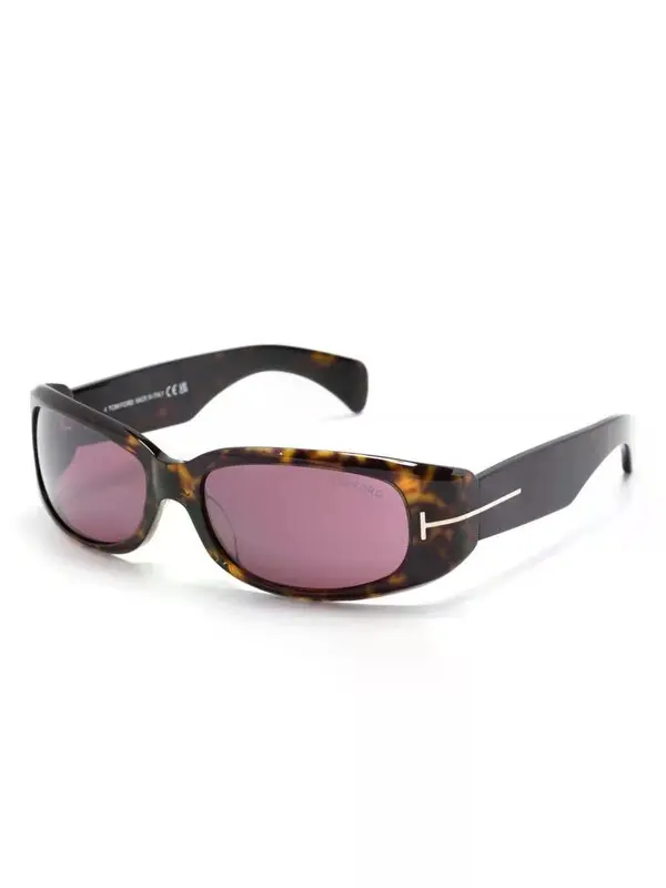 TOM FORD Tortoiseshell Rectangle Sunglasses