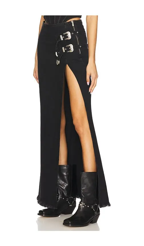 UNDERSTATED LEATHER Western Maxi Skirt