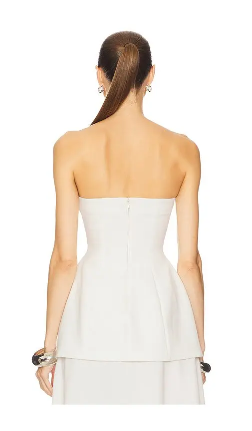HELSA Heavy Crepe Tunic Top - Ivory