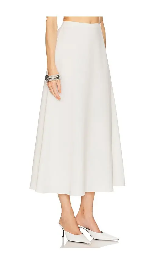 HELSA Heavy Crepe Midi Skirt - Ivory