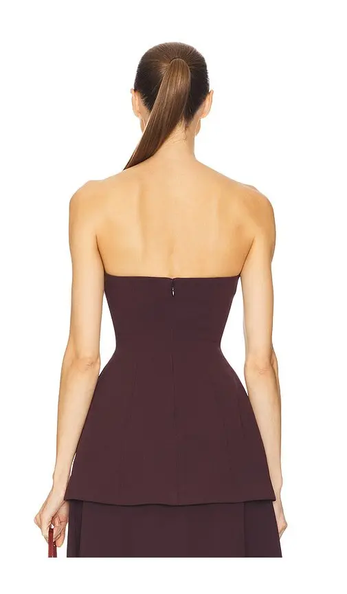 HELSA Heavy Crepe Tunic Top - Eggplant