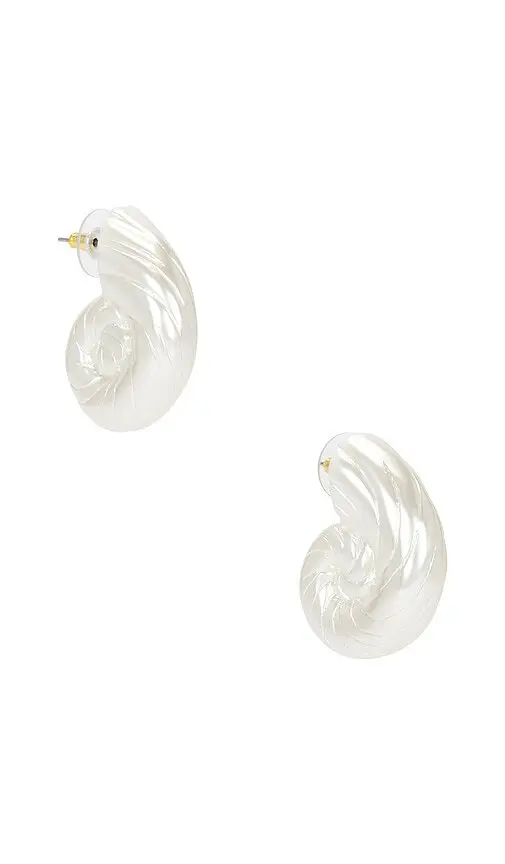Lele Sadoughi Nautilus Earrings - Pearl