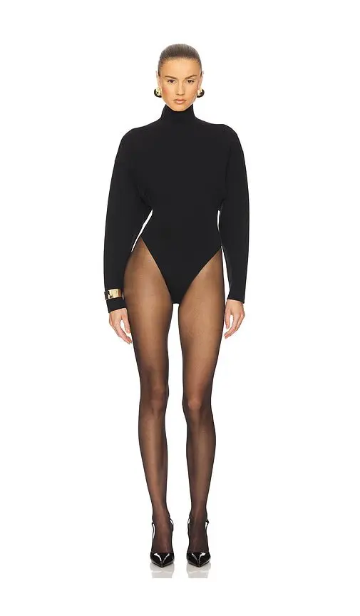 HELSA Calloway Knit Bodysuit - Black