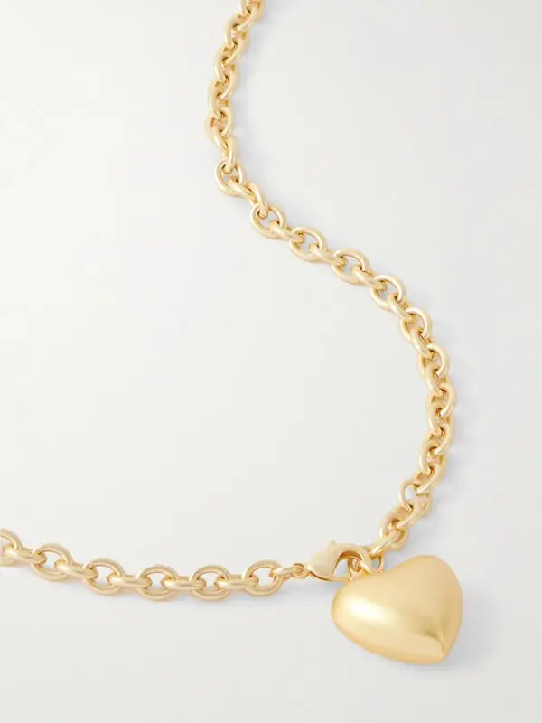 ROXANNE ASSOULIN The Mini Puffy Heart -tone Necklace - Gold